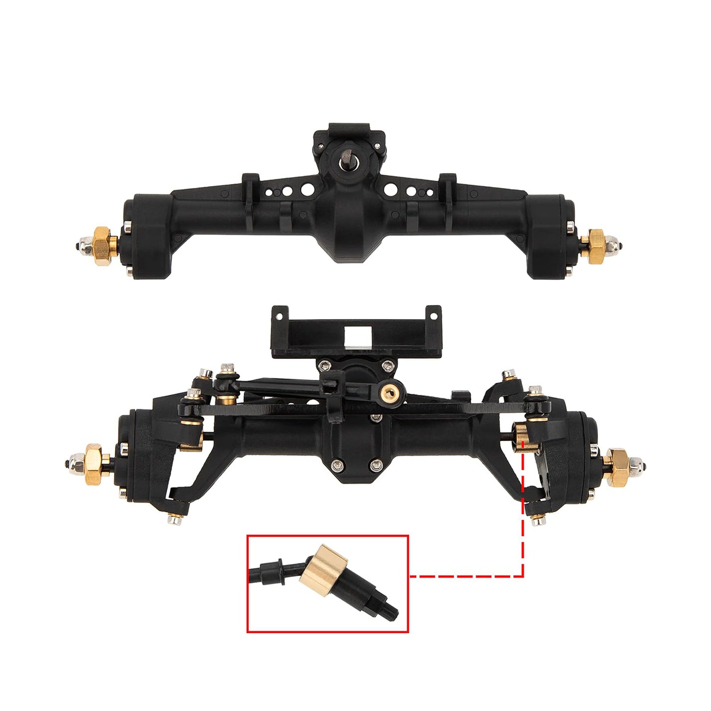 MEUS Racing Plastic Nylon Front Rear Portal Axles with New C Knuckle f