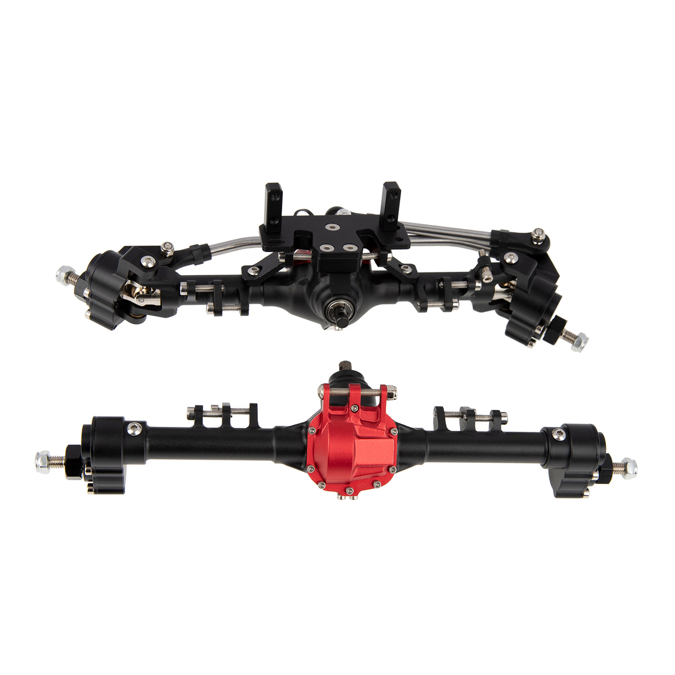 MEUS Racing Metal SCX10 Axles Front and Rear Portal Axles for Axial SC