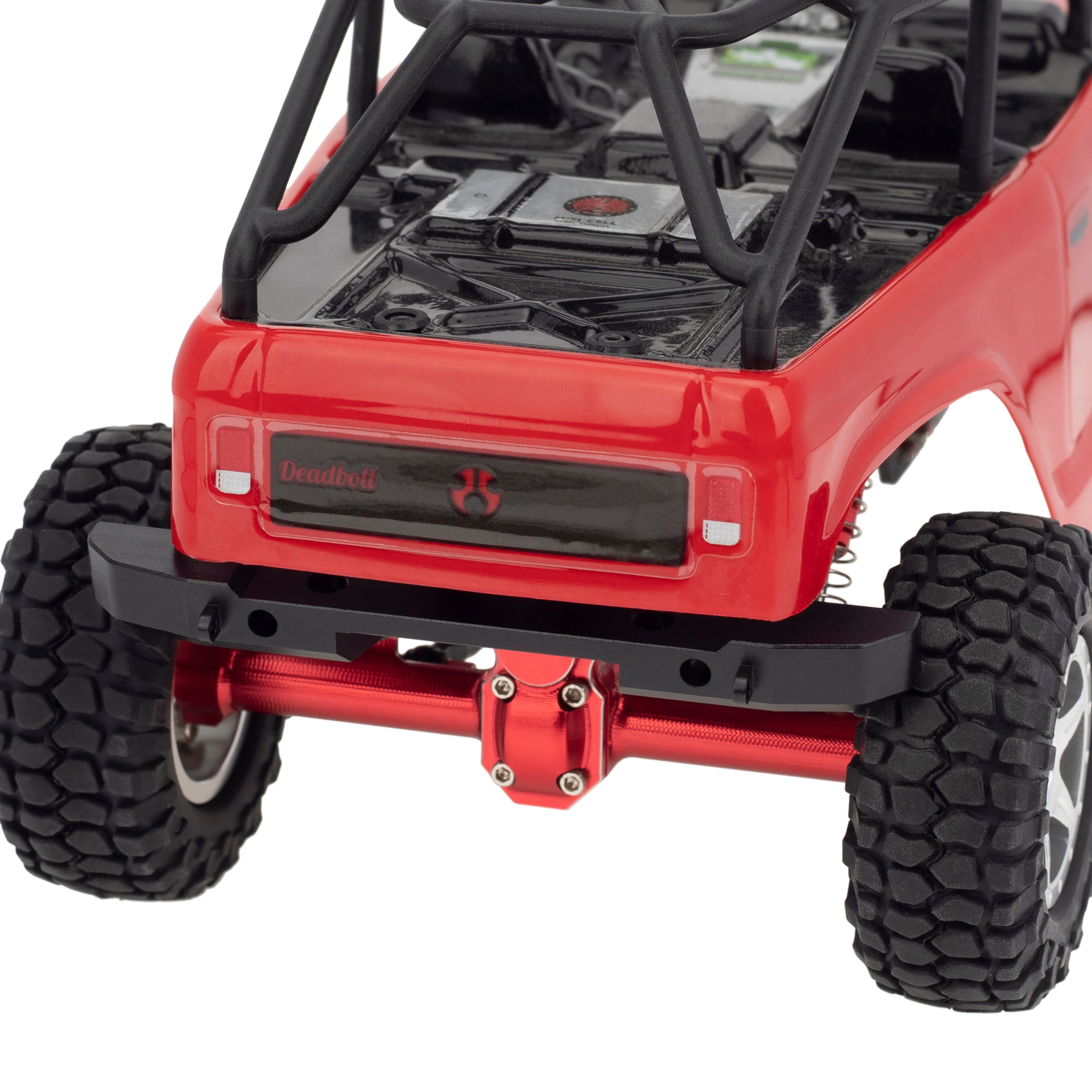 MEUS Racing Aluminum Front Bumper with LED and Rear Bumper for Axial S