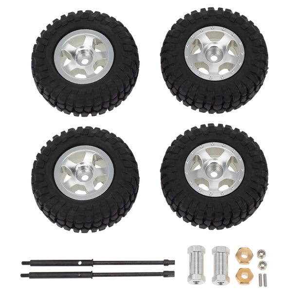 Meus Racing Wheels/Tires /Couplers/Straight Wheel Axles Set for AXIAL
