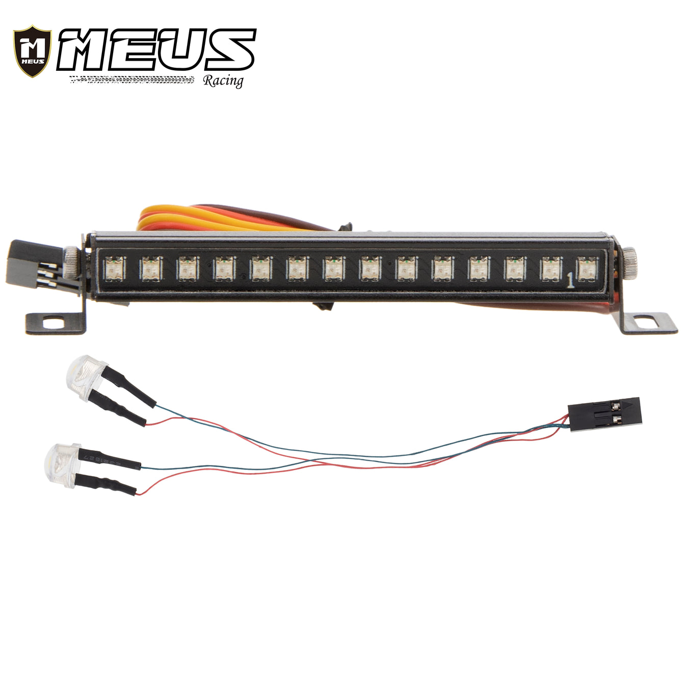 MEUS Racing 1/24 Large Scale RC Model Car Metal Roof Light + 8MM Grill