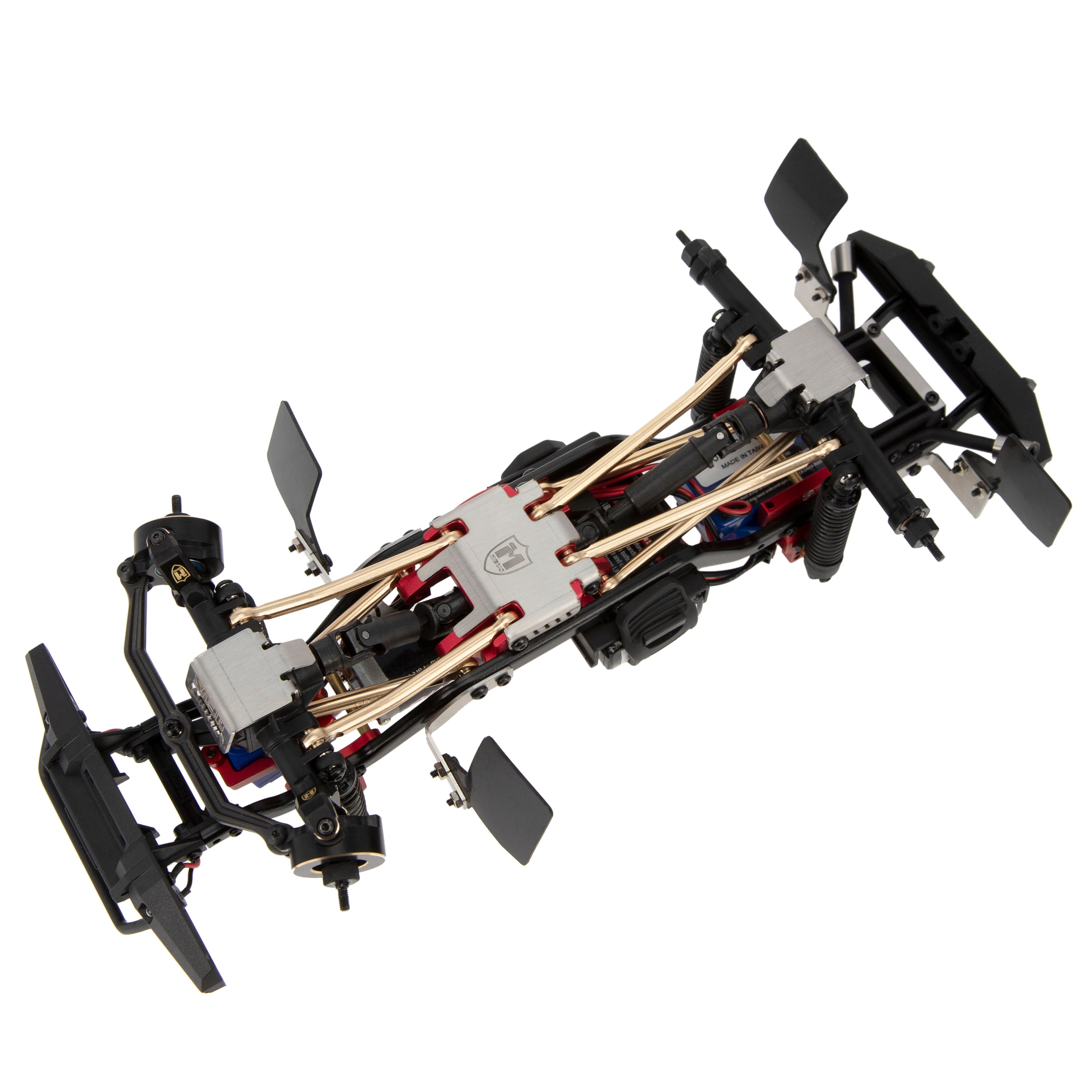 Meus Racing Stainless Steel Chassis Armor Axle Protector Set for 1/18