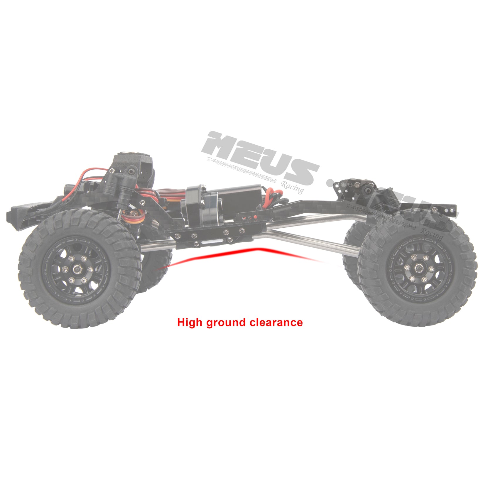 Meus Racing 1/24 LCG Carbon Fiber Chassis Frame Bend Links Drive Shaft