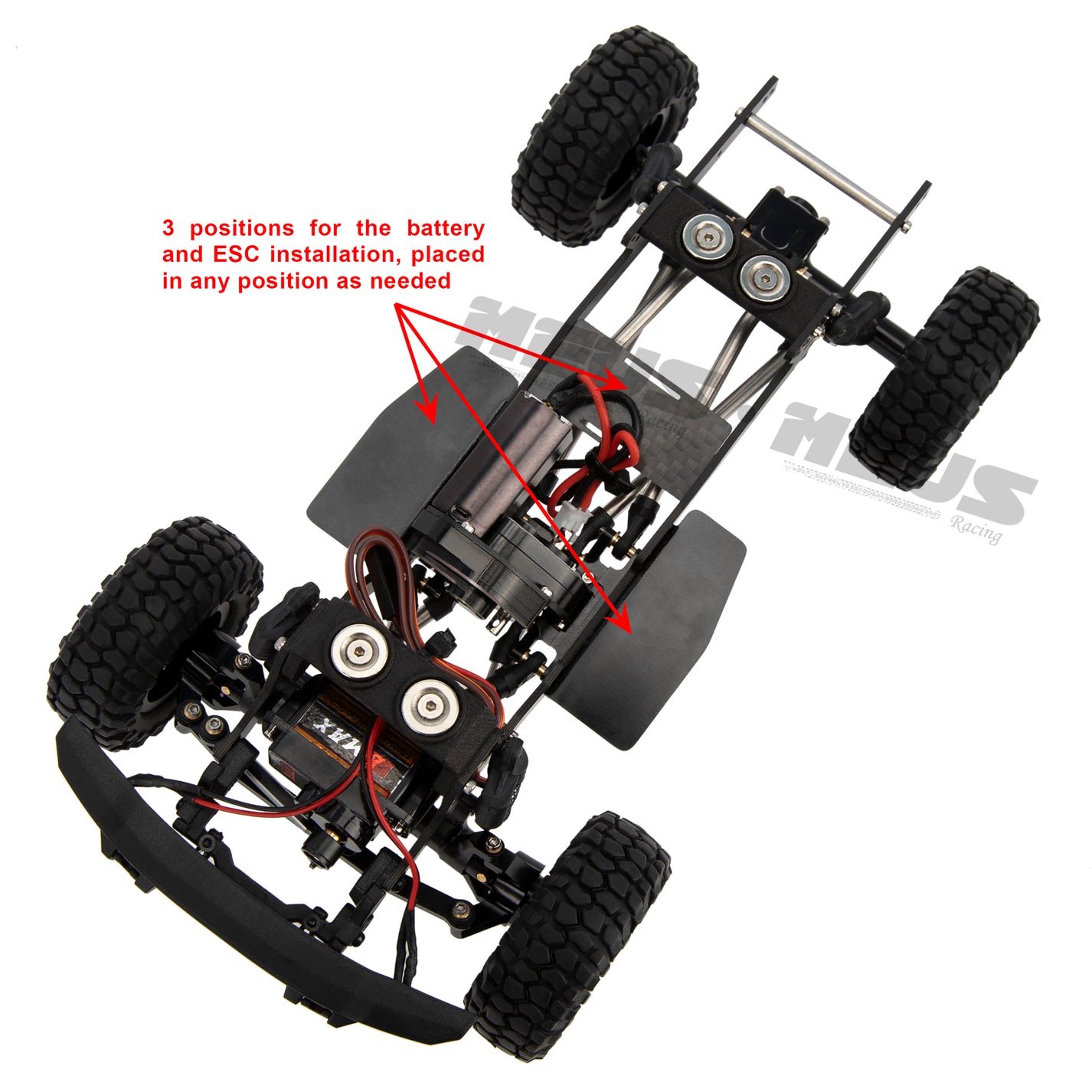 Meus Racing 1/24 LCG Carbon Fiber Chassis Frame Bend Links Drive Shaft