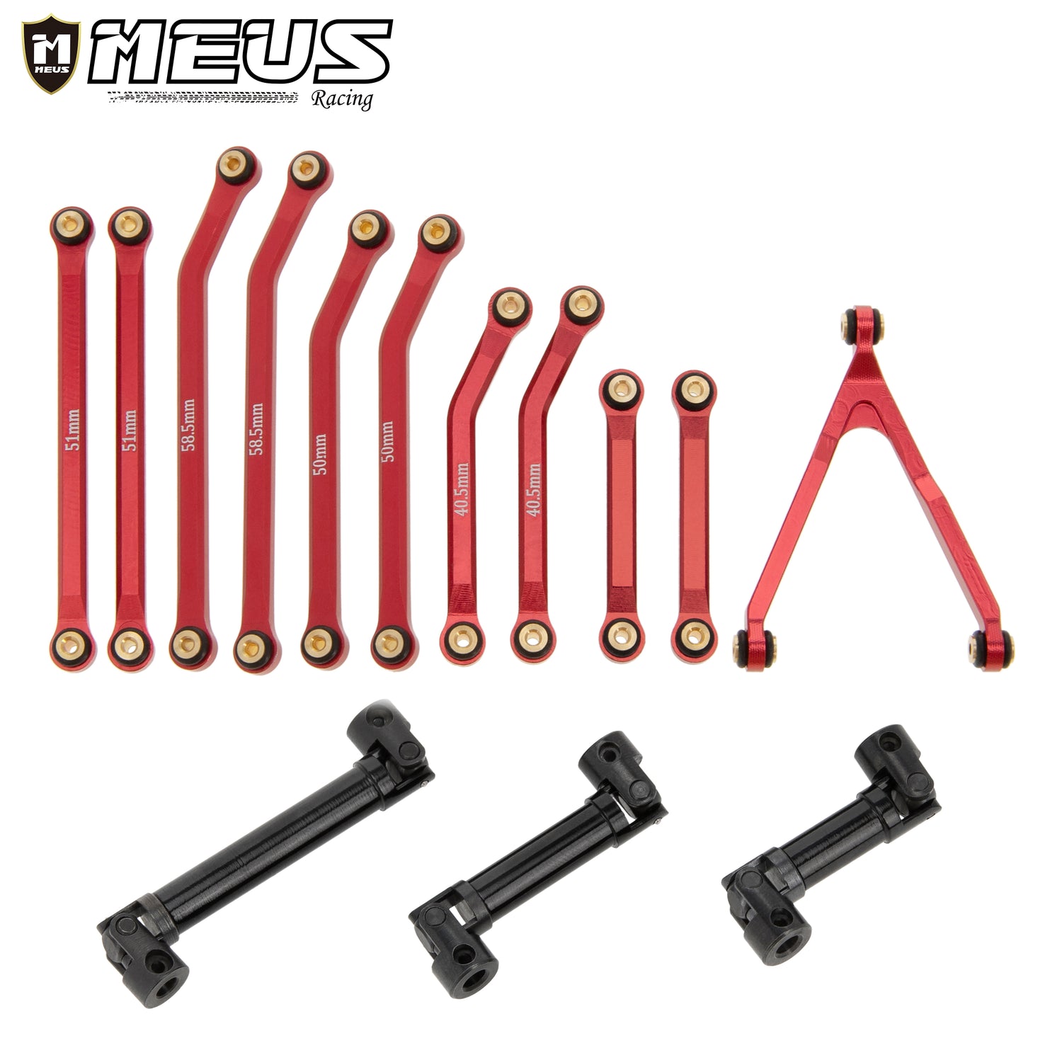 Meus Racing Aluminum High Clearance Links /Steel Driveshaft Set For Ax
